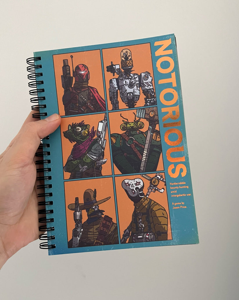 NOTORIOUS zine & PDF – Always Checkers Publishing - TTRPGs by Jason Price
