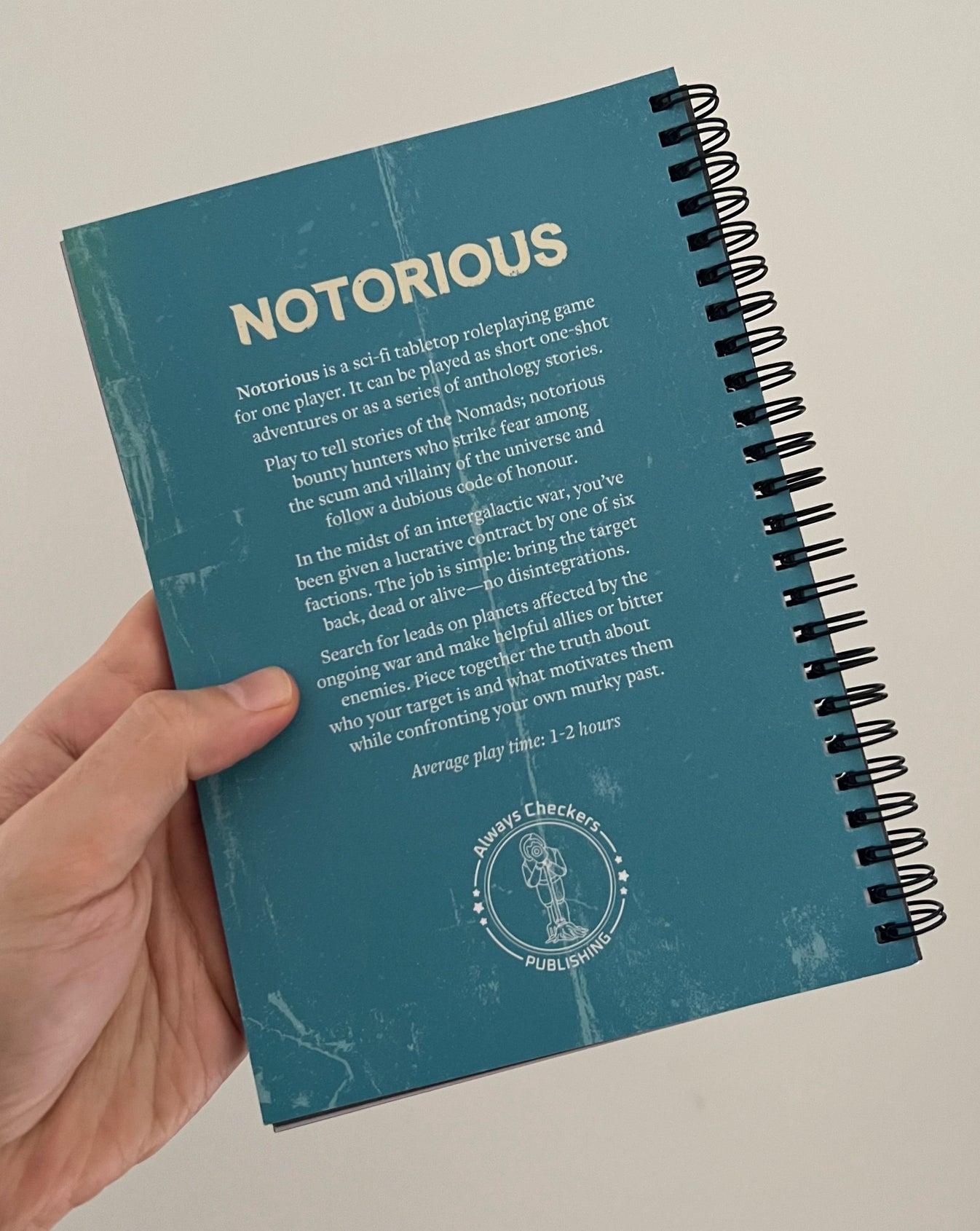 Notorious book & PDF – Always Checkers Publishing - TTRPGs by Jason Price